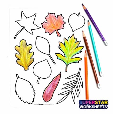 Fall Leaf Coloring Pages (Free Printables) - Superstar Worksheets