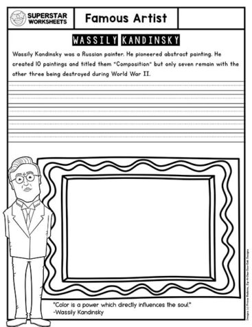Famous Artist Worksheets (Free Printables) - Superstar Worksheets