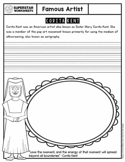 Famous Artist Worksheets (Free Printables) - Superstar Worksheets