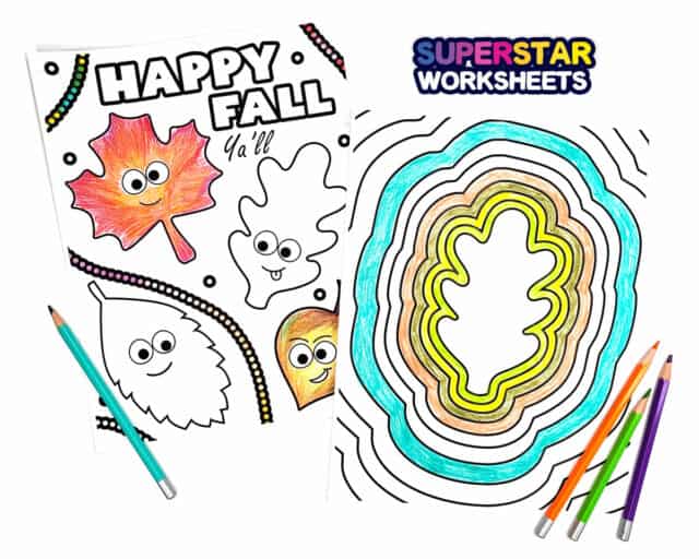 Fall Leaf Coloring Pages (Free Printables) - Superstar Worksheets
