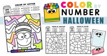 Halloween Color by Number - Superstar Worksheets