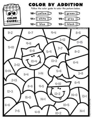 Halloween Color by Number - Superstar Worksheets