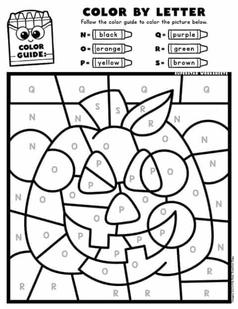 Halloween Color by Number - Superstar Worksheets