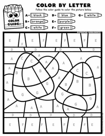 Halloween Color by Number - Superstar Worksheets