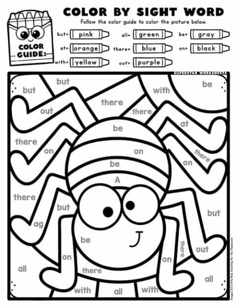Halloween Color by Number - Superstar Worksheets