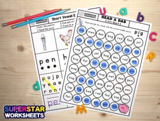 Kindergarten Phonics Worksheets - Superstar Worksheets