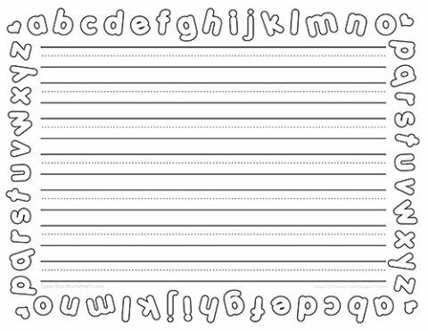 Kindergarten Writing Paper - Superstar Worksheets
