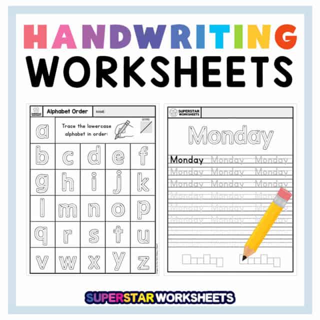 Kindergarten Writing Worksheets - Superstar Worksheets
