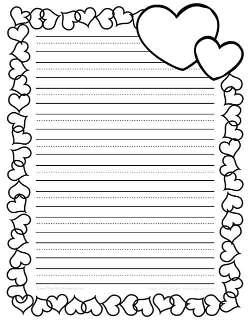 Kindergarten Writing Paper With Alphabet