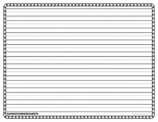 Kindergarten Writing Paper - Superstar Worksheets