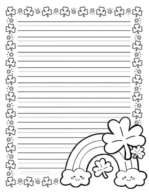 Kindergarten Writing Paper - Superstar Worksheets