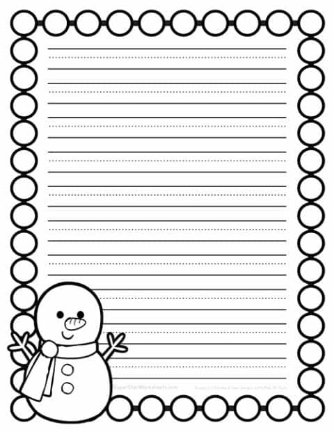 Kindergarten Writing Paper - Superstar Worksheets