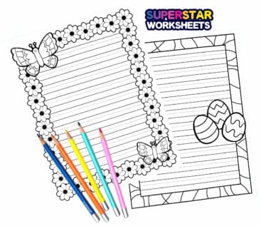Kindergarten Writing Paper - Superstar Worksheets
