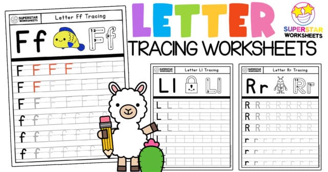 Letter Tracing Worksheets - Superstar Worksheets
