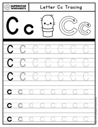 Letter Tracing Worksheets - Superstar Worksheets