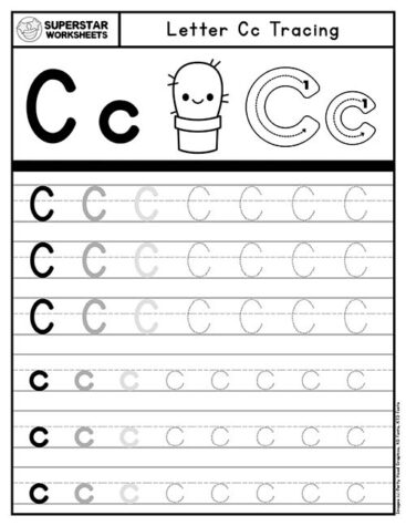Letter Tracing Worksheets - Superstar Worksheets