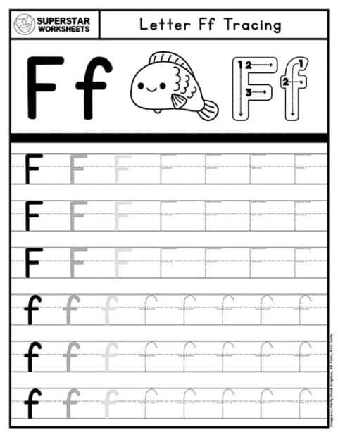 Letter Tracing Worksheets - Superstar Worksheets
