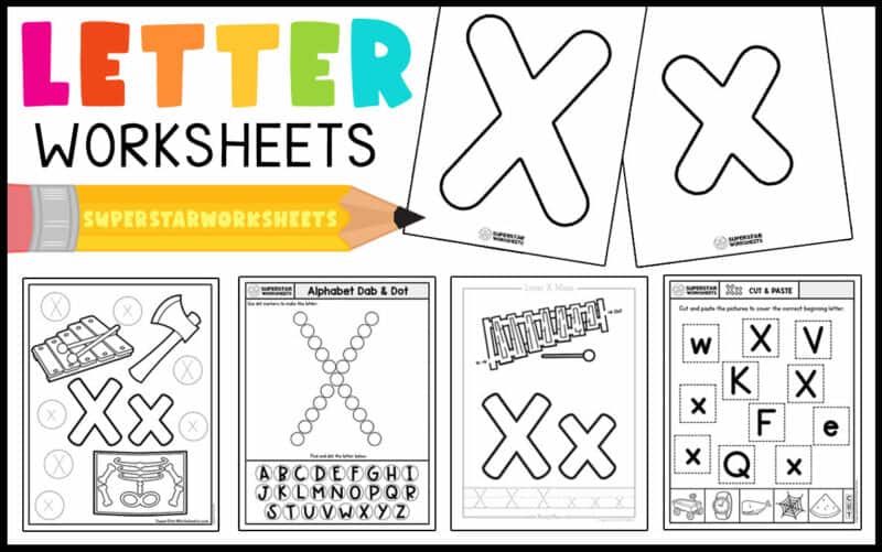 Letter X Worksheets - Superstar Worksheets