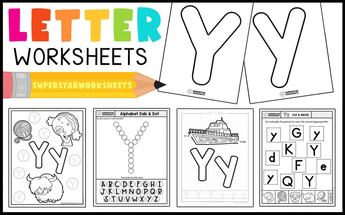 Letter Y Worksheets - Superstar Worksheets