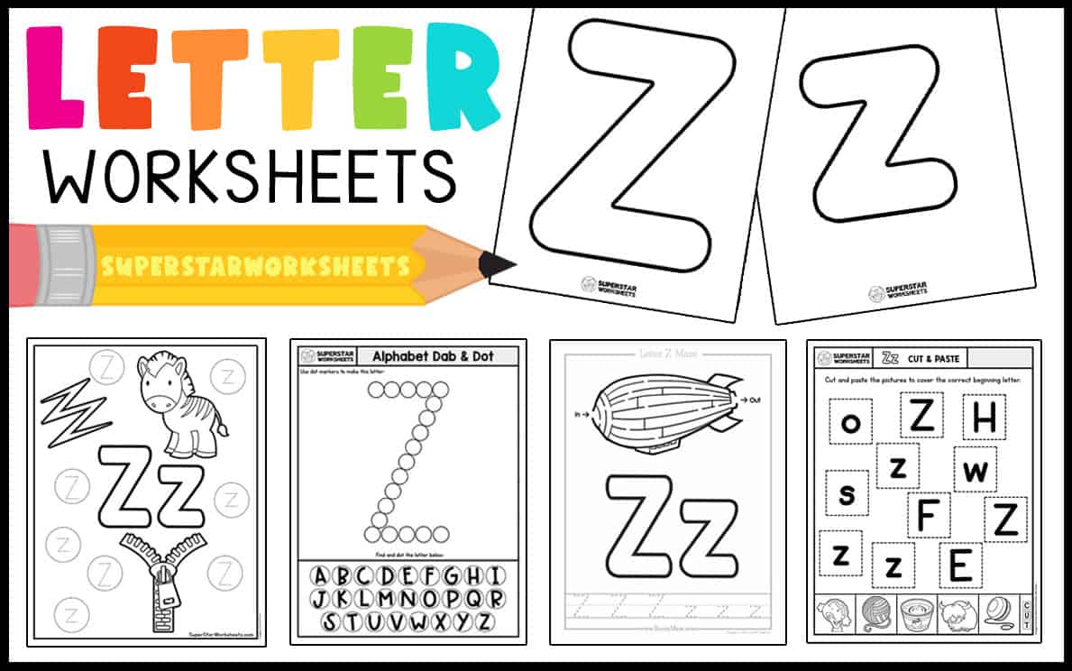 Letter Z Worksheets - Superstar Worksheets