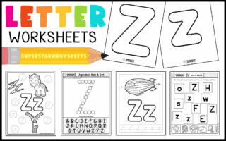 Letter Z Worksheets - Superstar Worksheets