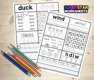 Dolch Noun Sight Word Worksheets - Superstar Worksheets