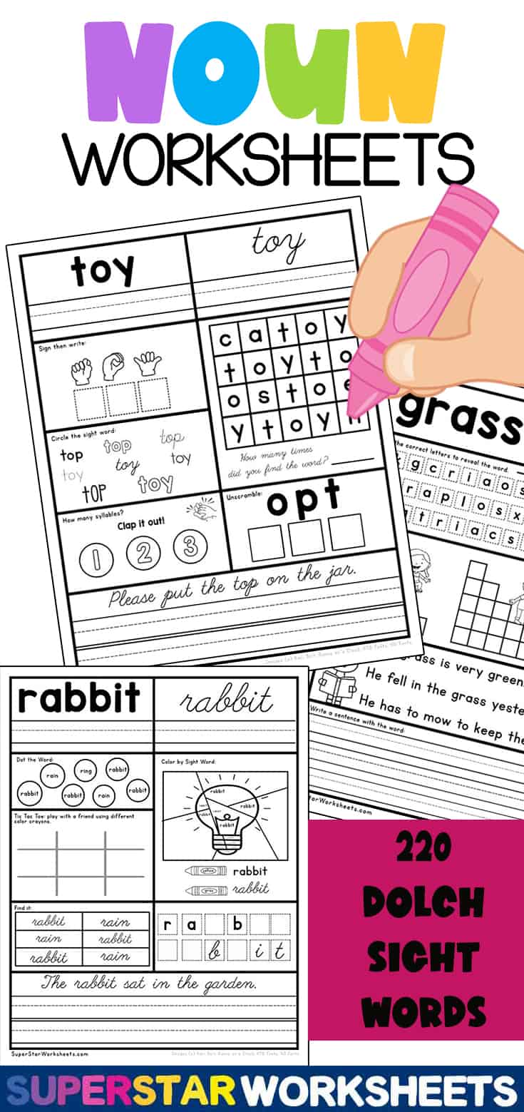 Dolch Noun Sight Word Worksheets Superstar Worksheets Dolch Noun Sight Word Worksheets Superstar Worksheets