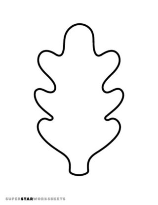 Leaf Template (Free Printables) - Superstar Worksheets