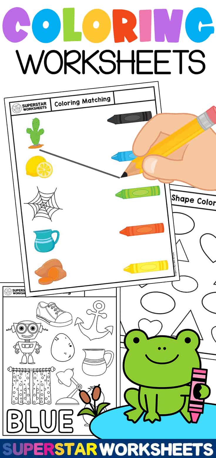 Coloring Worksheets for Preschool (Free Printables) - Superstar Worksheets