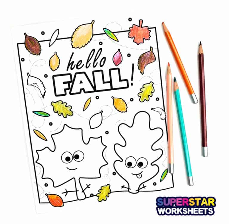 Fall Leaf Coloring Pages (Free Printables) - Superstar Worksheets