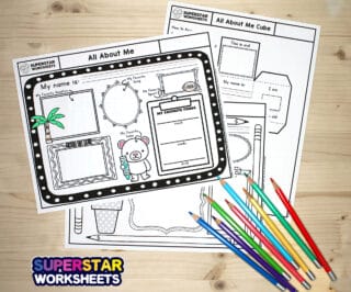 All About Me Template - Superstar Worksheets