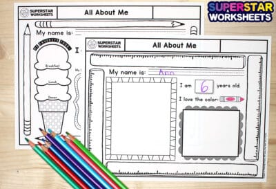 All About Me Template - Superstar Worksheets
