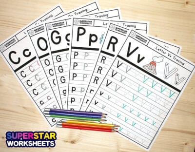 Letter Tracing Worksheets - Superstar Worksheets
