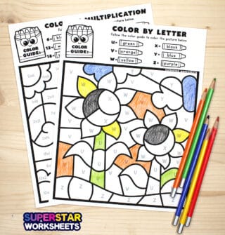 Fall Color By Number - Superstar Worksheets