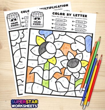 Fall Color By Number - Superstar Worksheets
