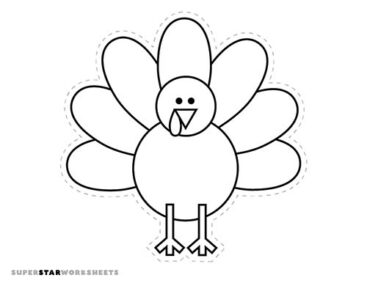 Turkey Templates (Free Printables) - Superstar Worksheets