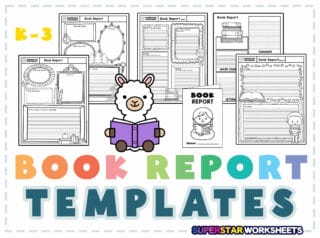 Book Report Templates - Superstar Worksheets