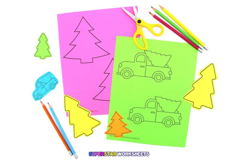 Christmas Tree Template (Free Printables) - Superstar Worksheets