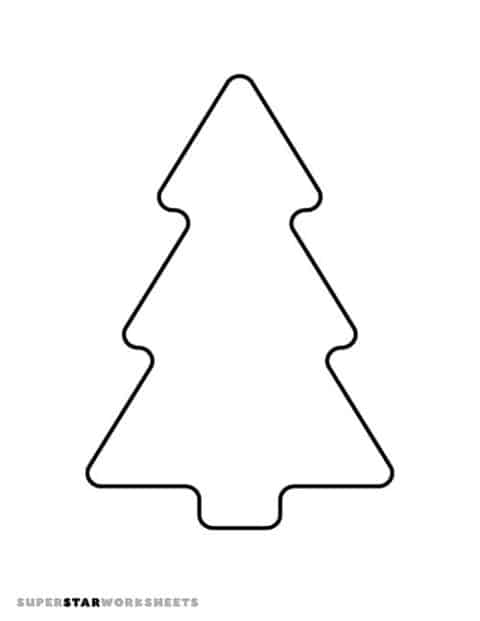 Christmas Tree Template (Free Printables) - Superstar Worksheets