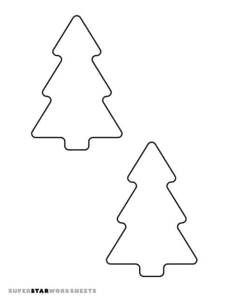 Christmas Tree Template (Free Printables) - Superstar Worksheets