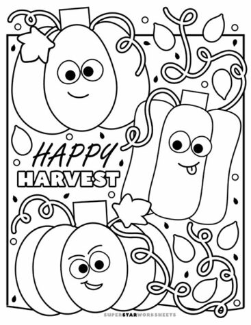 Pumpkin Coloring Pages (Free Printables) - Superstar Worksheets