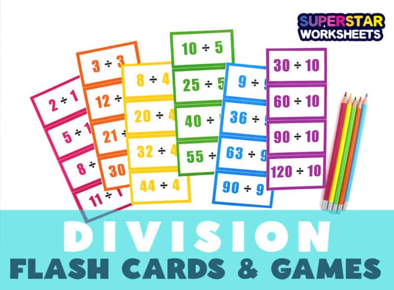 Division Flashcards - Superstar Worksheets