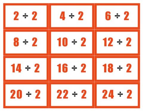 Division Flashcards - Superstar Worksheets