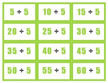 Division Flashcards - Superstar Worksheets