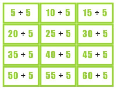 Division Flashcards - Superstar Worksheets