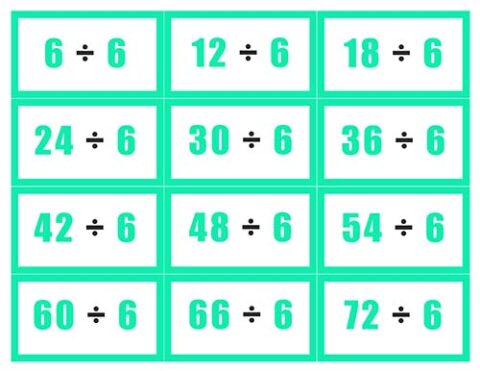 Division Flashcards - Superstar Worksheets