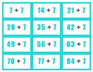Division Flashcards - Superstar Worksheets
