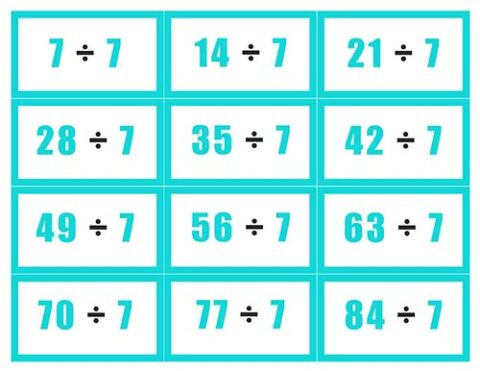 Division Flashcards - Superstar Worksheets