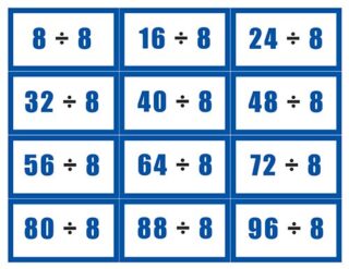 Division Flashcards - Superstar Worksheets