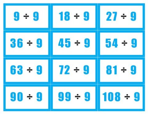 Division Flashcards - Superstar Worksheets